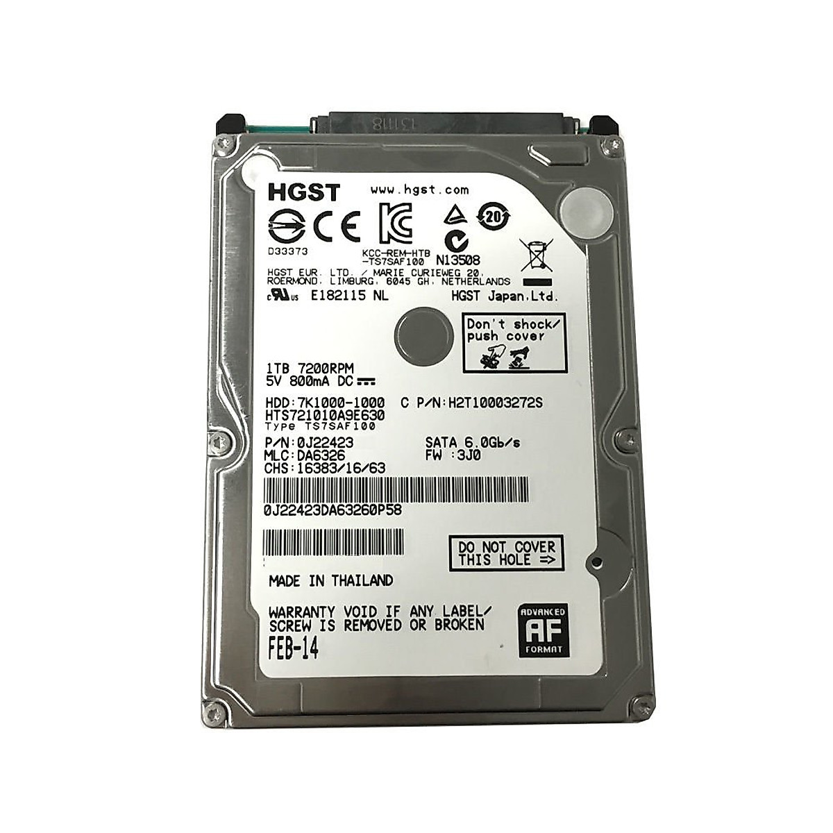 Hard Drives Hgst 1Tb 32Mb Cache 7200Rpm Sata Iii (6.0Gb/S) 2.5" Ps3 Ps4 Hard Drive 0J22423