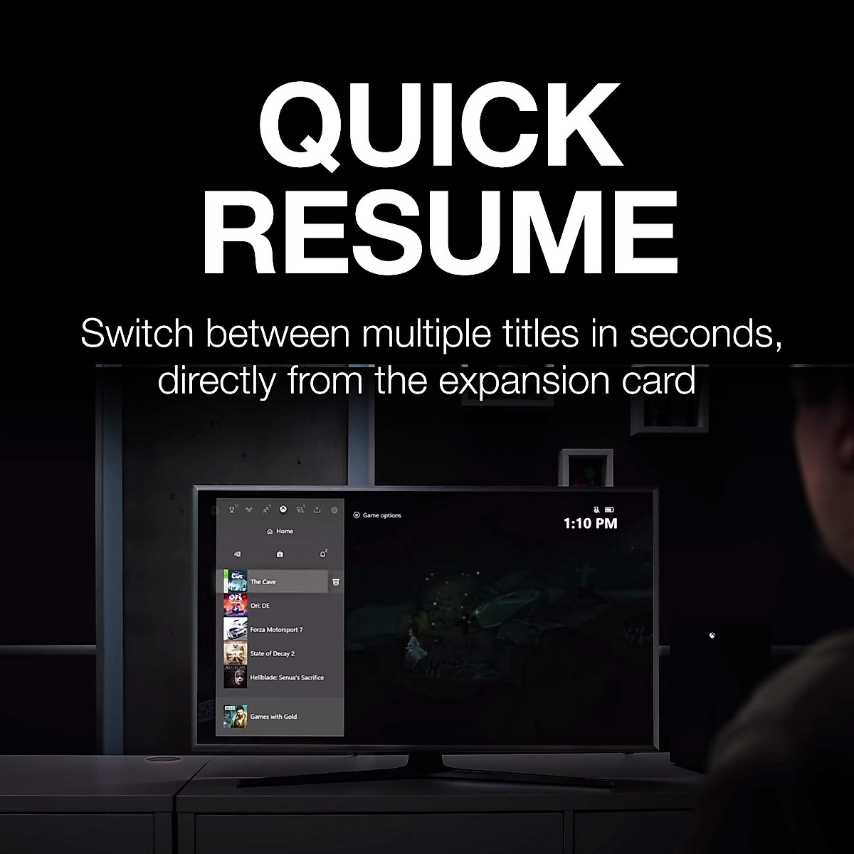 Seagate Storage Expansion Card 2TB Solid State Drive - NVMe SSD for Xbox Series X|S, Quick Resume, Plug & Play, Licensed (STJR2000400) Black