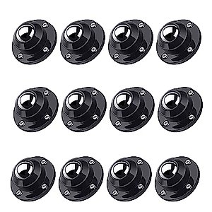 PlusRoc 12 Pack Self Adhesive Caster Wheels 1 Inch for Furniture, Load Capacity 28LBS Per Wheel, Low Profile Swivel Wheels for Small Appliance Storage Box