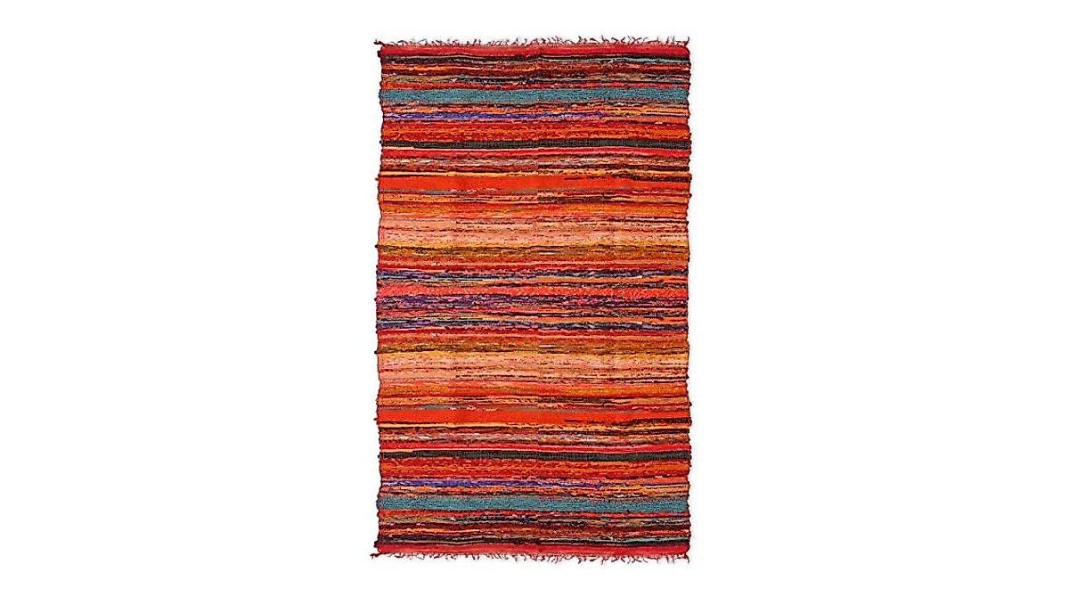 Ekakshx Multi Color Chindi Rug - Hand Woven & Eco-Friendly