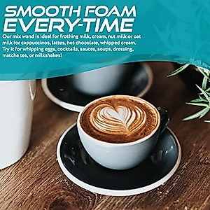 BUBS Naturals Mix Wand - Handheld Milk Frother - Lattes, Coffee, Cappuccino, Frappes, Hot Chocolate Blender - Portable Protein Powder, Omelet, Egg, Shakes, Smoothies Mixer - Food Grade Stainless Steel