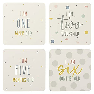 Busy B Baby B Milestone Cards - 24 Pack, Neutral, Cream