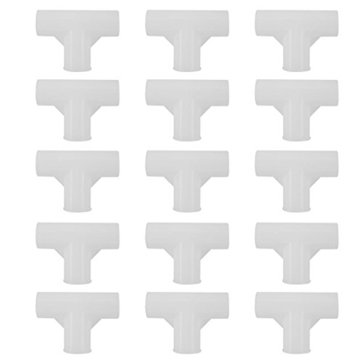 uxcell Shoe Rack Accessories Connectors, 13mm Inner Diameter for Repair Assembled Wardrobe Straight 3 Way, Replacement of Parts 15 Pcs