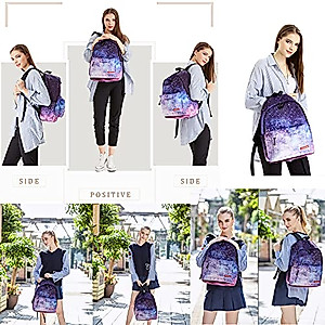 Yookeyo Starry Sky Set Kids backpack Boys and Girls School Bag Galaxy Casual Daypack 2Pcs set