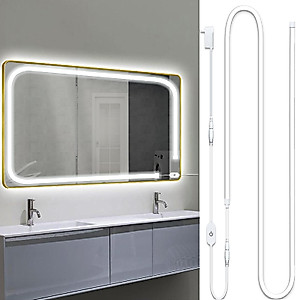 Blikshin LED Vanity Mirror Lights, Hollywood Style Makeup Lights, 10FT/6000K/Dimmable/12V Adapter/Self-Adhesive Strip Lights for Mirror, Lighting for Makeup Vanity Table & Bathroom Mirror