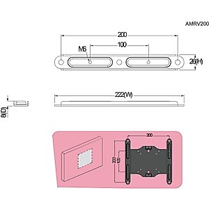 Amer Networks Mounting Adapter for Flat Panel Display AMRV200