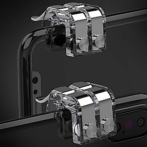 COONLINE 4PCS PUBG Trigger Mobile Game Triggers Cell Phone Game Controller Gamepad Sensitive Shoot and Aim Buttons Shooter Handgrip for Joystick Fire Button - 2 Pair(L1R1)
