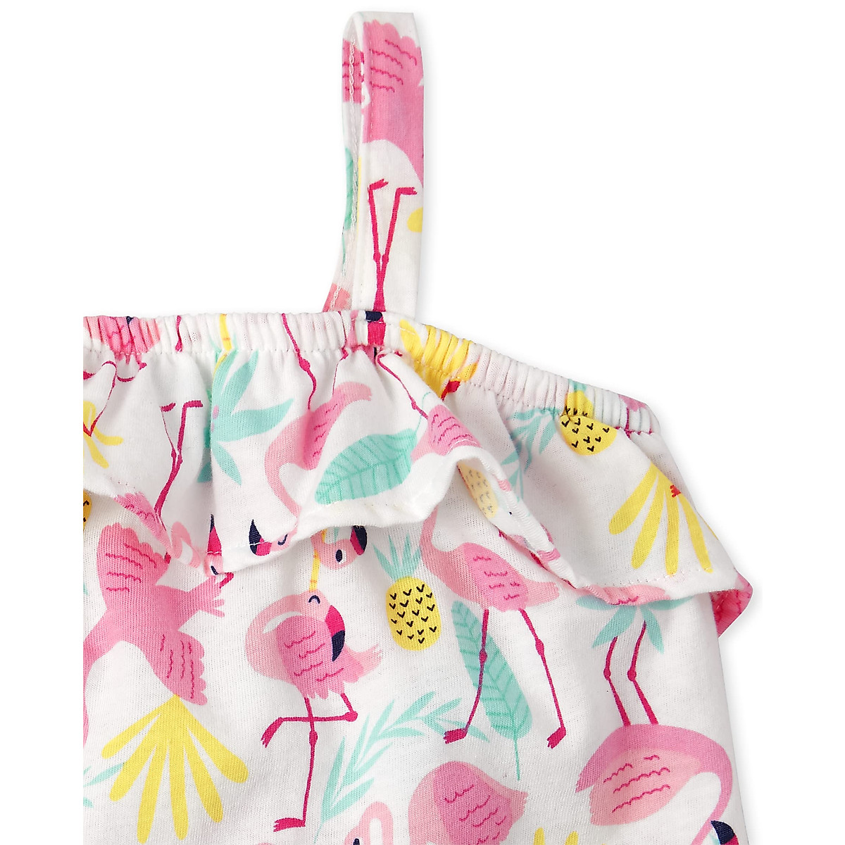 The Children's Place baby girls The Children's Place and Toddler Sleeveless Ruffle Tank Top Skort Set Shirt, Flamingo, 5T US