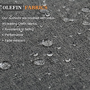 Vakollia 4 Pieces Modern Aluminum Patio Furniture Set with Fire Pit Table, Outdoor Conversation Sets Metal Sectional Sofa