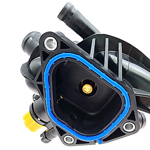 Engine Coolant Thermostat Assembly W/Housing for 2007-2013 Mini Cooper 2011-2012 Mini Cooper Countryman 1.6L I4 Replace 11 53 7 534 521 11537534521 11538699290 11 53 8 699 290 1336Z6 902-812 902812