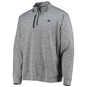 Cutter & Buck Men's Moisture Wicking Drytec Stealth Half Zip Pullover, Heather Gray, Large