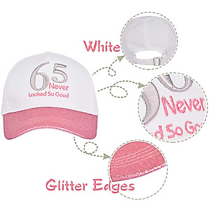 MEANT2TOBE 65th Birthday Gifts for Women, 65th Birthday Decorations for Women, 65th Birthday Baseball Cap,65 birthday Sash, 65th Birthday, 65th Birthday Party Supplies Gifts and Decorations