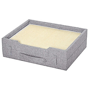 PawHut Cat House Foldable 2 in 1 Design Condo Pet Bed with Removable Washable Cushions Scratching Pad, Grey