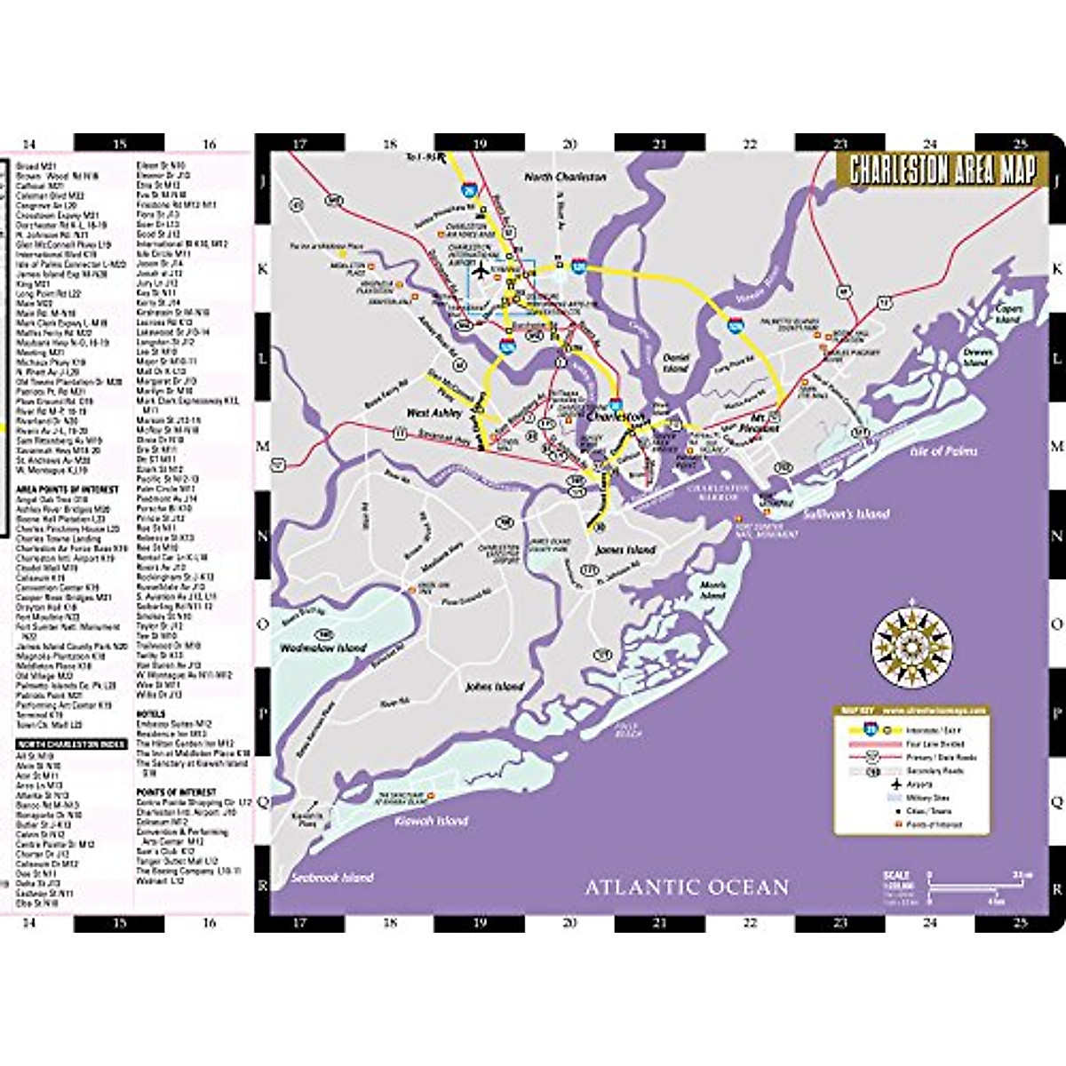 Streetwise Charleston Map - Laminated City Center Street Map of Charleston, South Carolina (Michelin Streetwise Maps)