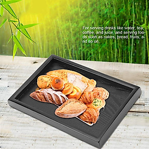 Rectangle Shape Solid Wood Decorative Serving Tray Tea Coffee Snack Food Meals Serving Tray Plate for Home Office Restaurants (30 * 24)