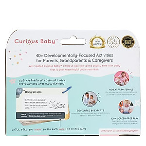 Curious Baby™ Award Winning 40+ Activities for Baby & Me (0-12 Months) | Developmentally-Focused and Stimulating Creative Playtime Ideas for Baby & Me | Includes Black/White High-Contrast Cards