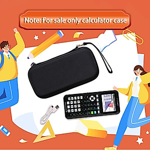 LTGEM EVA Hard Case Compatible with Texas Instruments TI-84 Plus CE/TI-84 Plus/TI-Nspire CX II CAS/TI-Nspire CX II/TI-83 Plus/TI-89 Titanium/TI-85 / TI-88 Color Graphing Calculator, White