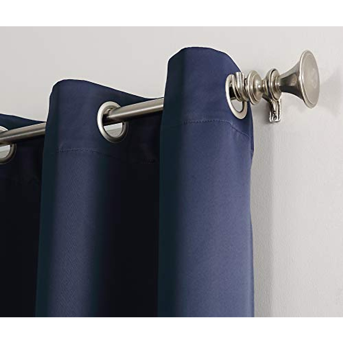 Sun Zero Easton Energy Saving Blackout Grommet Curtain Panel, 40" x 95", Navy Blue