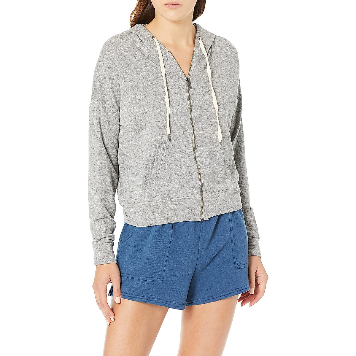Splendid Women's Track Jacket, Heather Grey, XXS