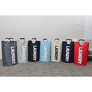 ZHOUDUN ZD-WD3-008-BLACK 82L Large Heavy Duty Laundry Basket Collapsible Non-Slip Padded Laundry Bag With Handles Waterproof Collapsible Fabric Washing Laundry Hampers For Bedroom Dorm Travel