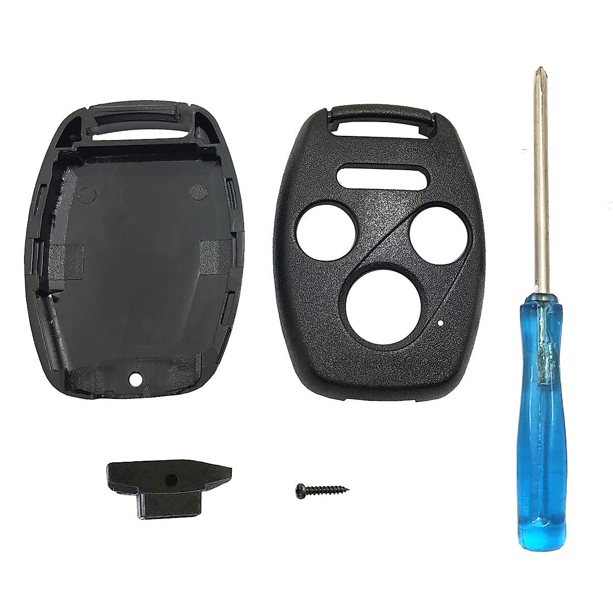 No Cutting Required Replacement Key Fob Shell Case fits for Honda 2003-2012 Accord 2006-2013 Civic EX 2009-2015 Pilot 2005-2006 CR-V Odyssey Ridgeline Replacement Keyless Entry Key Fob Cover