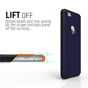 ImpactStrong for iPhone 6 / iPhone 6s Case, Heavy Duty Dual Layer Protection Cover (Navy Blue)