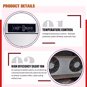 Kolice Commercial 32L Countertop Shock Freezing Blast Chiller & Freezer, Chest Freezer, Blast Freezer, Freezer Cabinets for ice cream, pastry, seafood, desserts, meat-Lowest Temperature -35C(-31°F)