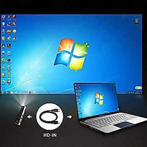 N/A Mini Portable DLP Android Projector, Home Theater Support 4K Mobile Phone ( Size : 8GB )