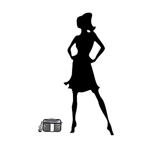 Haute Shore - Drew Femme Crossbody Steel Gray W White & Silver Stripe