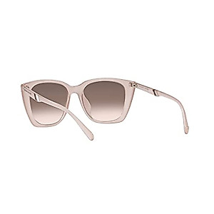 A|X ARMANI EXCHANGE Women's AX4116SU Universal Fit Butterfly Sunglasses, Light Brown Mirrored Silver Gradient, 53 mm
