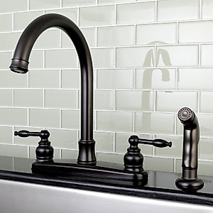 Kingston Brass FB7795KLSP Knight 8-inch Centerset Kitchen Faucet, Oil Rubbed Bronze