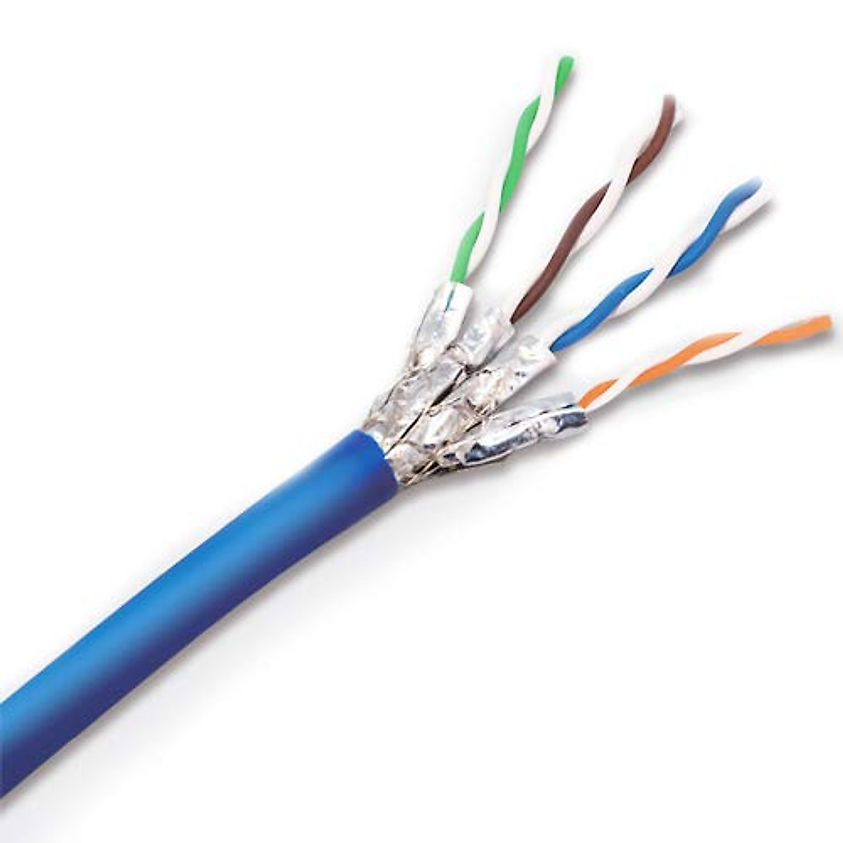 Elite Cat8 Shielded Riser (CMR), 40Gb, 2000MHz, S/FTP 22AWG, Solid Pure Copper, Higher Performance PoE, UL Listed, ETL Verified (Blue, 1000ft.)