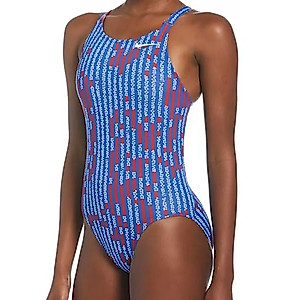 Nike Women's HydraStrong Multiple Print Fastback One Piece Swimsuit (as1, Numeric, Numeric_32, Regular, Regular)