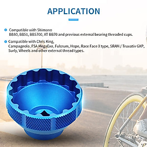 PEATOVIE 16-Notch Bottom Bracket Tool Compatible with Chris King, Campagnolo, Shimano, SRAM, etc.-Blue(Bottom Bracket for BBT-69.2)