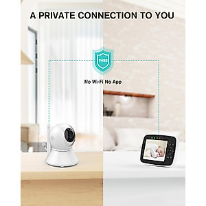 Kidsneed SM935C Baby Monitor with Camera and Audio | Keep Babies Safe with 19 Hour Battery Life, 3.5” Large Screen, Night Vision, Talk Back, Room Temperature, Lullabies, 960ft Range