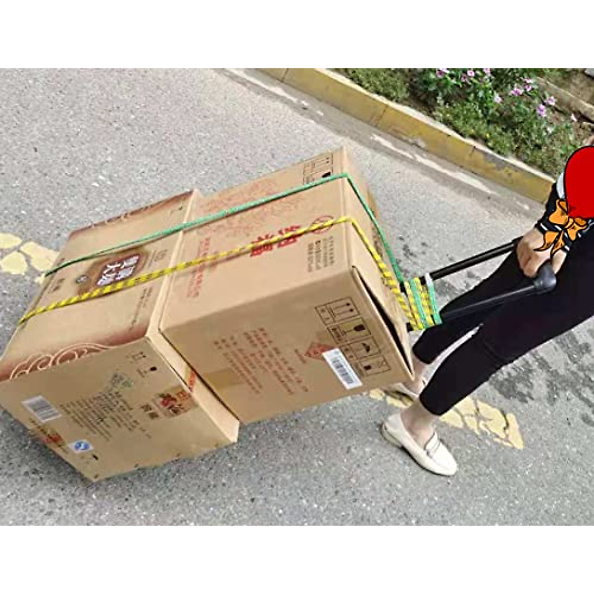 Plastic Folding Luggage Cart with 2 Wheels Lightweight Minisize Hand Truck for Travel, Moving,Camping and Office School Use Trolley(Small Base Plate 12.6"x9"inch)