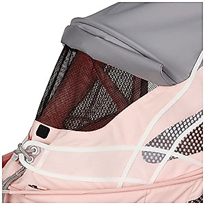 CYBEX AVI Jogging Stroller Seat Pack (Frame not Included),Compact Fold for Storage,Height-Adjustable Handlebar,One-Handed Steering,Rear-Wheel Suspension & Handbrake,For Infants 9 months+,Silver Pink