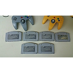 Nintendo 64 N64 Bundle with 2 Controllers, Transfer Pack, Tremor Pack & 6 Games