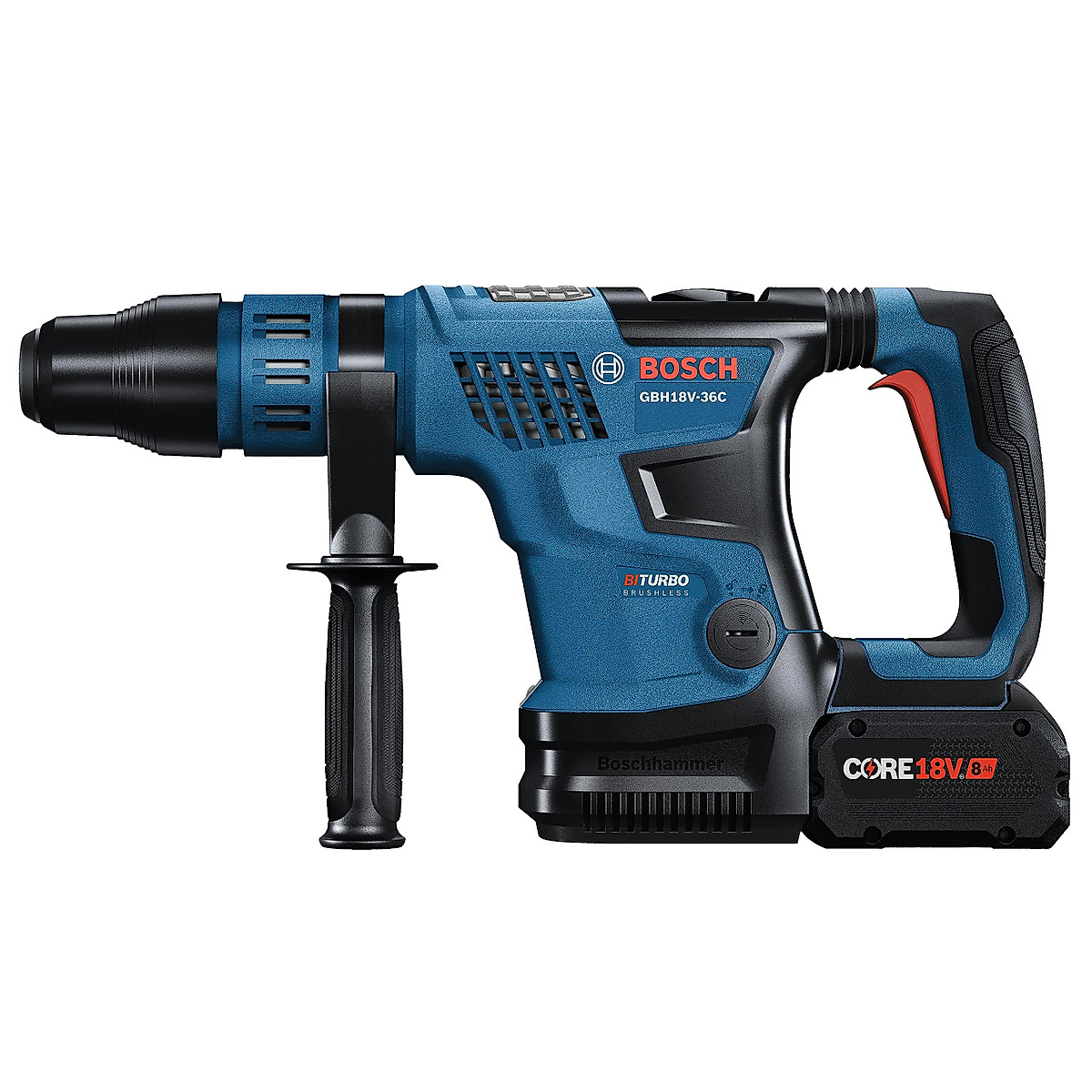 BOSCH GBH18V-36CK24 PROFACTOR™ 18V Connected-Ready SDS-max® 1-9/16 In. Rotary Hammer Kit with (2) CORE18V® 8 Ah High Power Batteries
