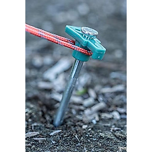 SE Heavy-Duty Metal Tent Pegs Stake Set - 20-Pack, 10.5" Galvanized Steel Pegs for Secure Anchoring in Various Terrains - 9NRC10-20