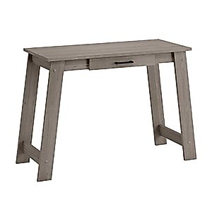 Sauder Beginnings Writing Table, L: 43.58" x W: 17.48" x H: 28.94", Silver Sycamore Finish