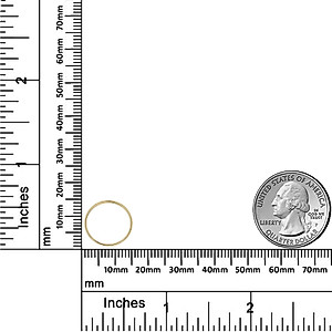 AVORA 10K Yellow Gold Plain Band Stackable Ring - Size 4