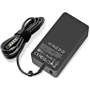 Surface Pro 2 Charger Surface Pro 1 Charger,48W 12V 3.6A Surface Power Supply Adapter for Microsoft Surface Pro 2 Surface Pro 1 Surface RT with 6Ft Power Cord and Carrying Pouch by KINGDO