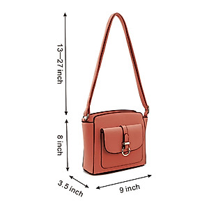 LA TERRE Lightweight Medium Crossbody Bags for Women, Small Crossbody Handbags Vegan Leather Shoulder Bag Purses
