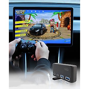 USB Extender for Center Console Docking Station for Tesla Model 3/Y 2021 2022 2023 and Tesla Model X/S 2022 Accessories