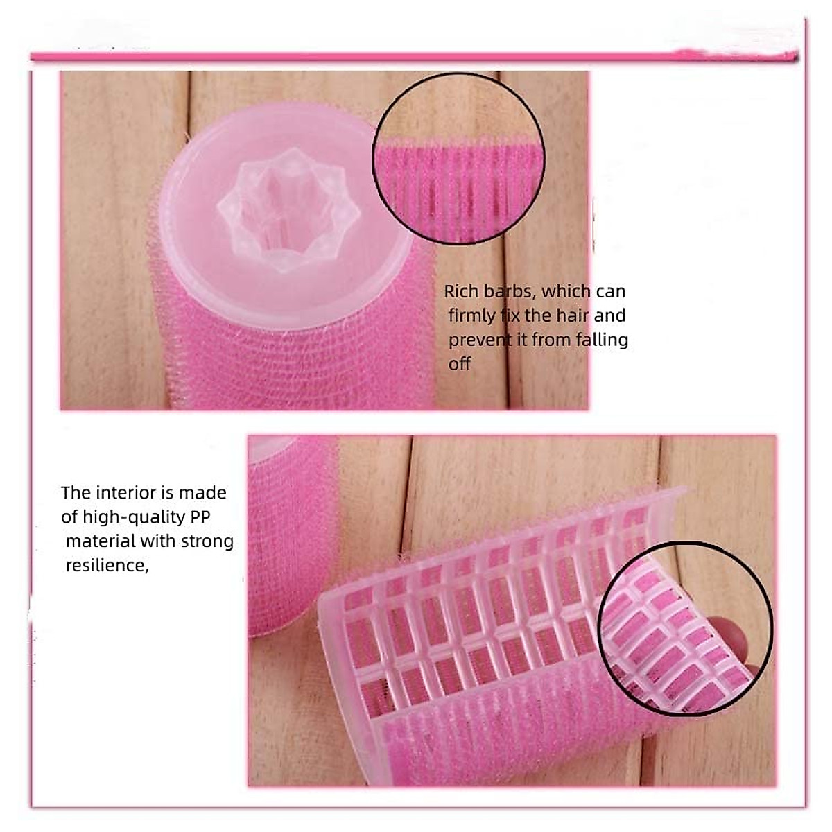 Plastic Hair Rollers Curlers Bangs Self-Adhesive Hair Volume Hair Curling Styling Tools Magic Women DIY Makeup Tools Pink