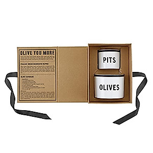 Santa Barbara Design Studio Gift Set Kitchen Essentials TableSugar Kraft Cardboard Book Gift Box, 2-Pieces, P.S. Olive You Set