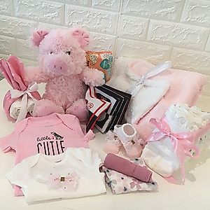 Baby Girl Gift Basket, Medium