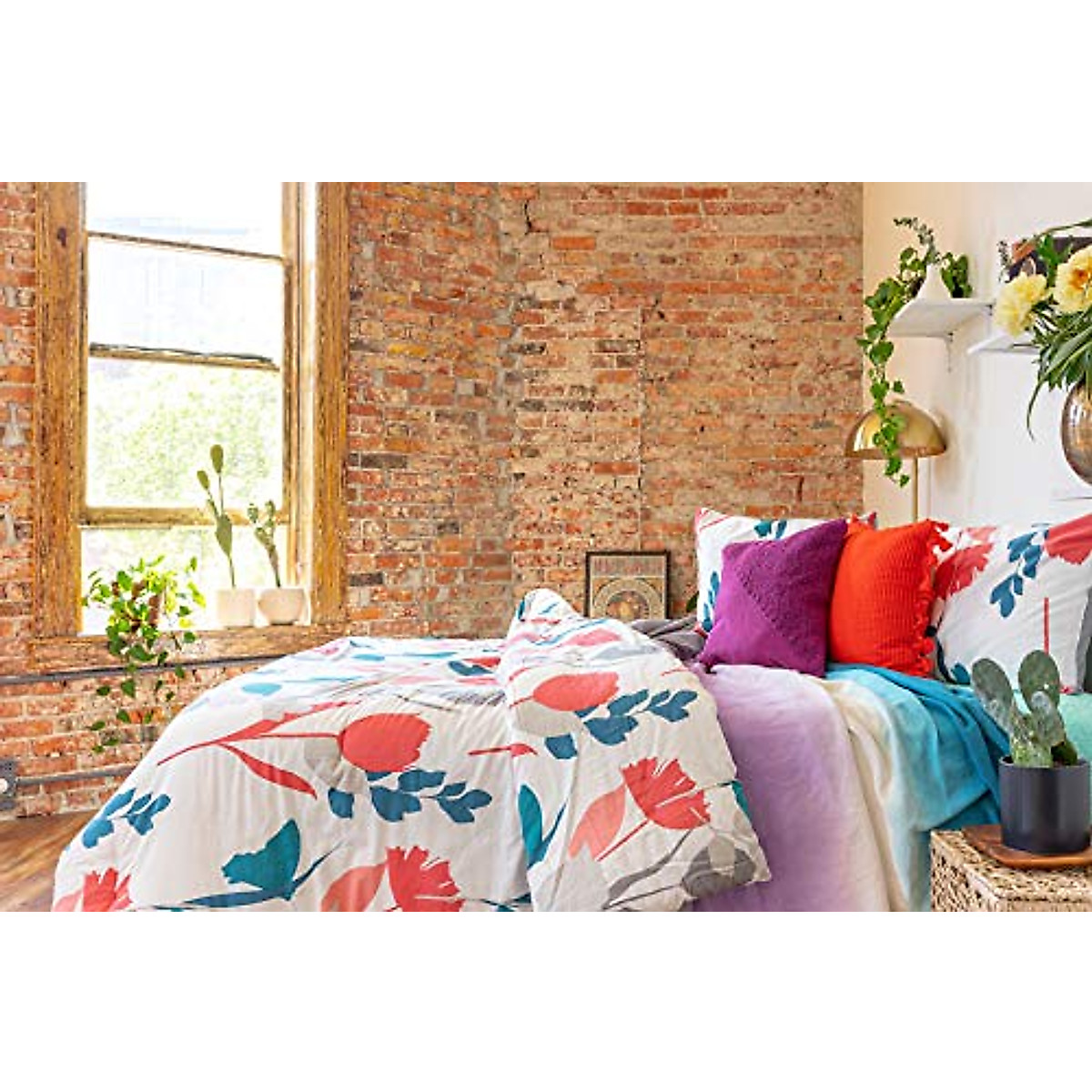 Refinery29 | Rayne Bedding Collection | Modern Reversible Luxury Ultra Soft Comforter, All Season Premium 4 Piece Set, Design for Home Hotel Décor, King, Blue