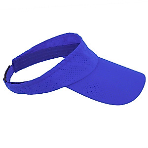 Sportmusies Sun Sport Visors Hat Fits Men Women, Running Golf Beach Cap Extra Long Brim Quick Dry Summer Royal Blue